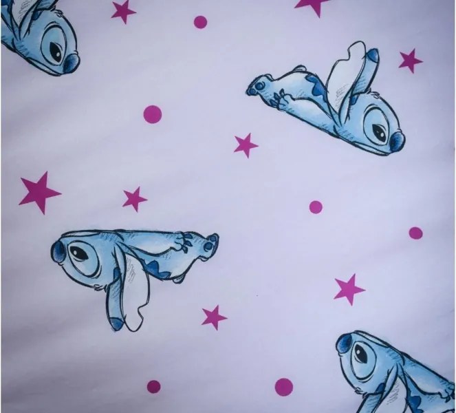 Jerry Fabrics Povlečení Lilo a Stitch Pink Stars 140x200, 70x90 cm