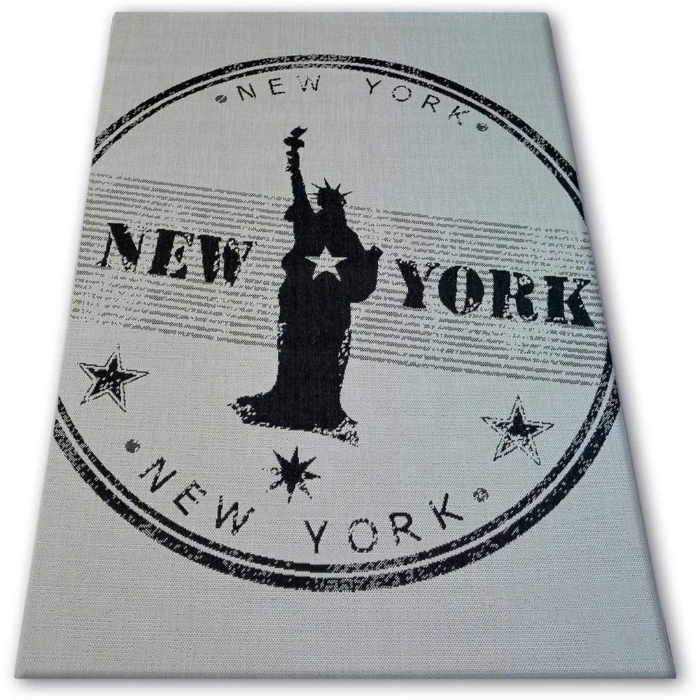 Kusový koberec Flat New York béžový 120x170