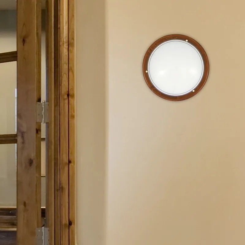 Rabalux UFON přisazené svítidlo max. 2x60W | E27 | IP20 - tmavé dřevo