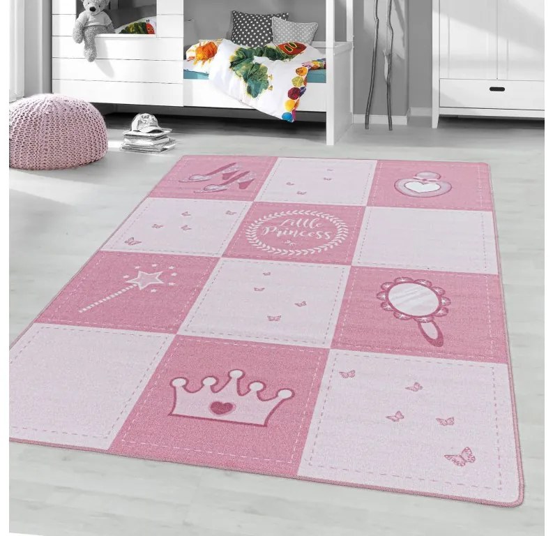 Ayyildiz Dětský kusový koberec PLAY 2905, Růžová Rozměr koberce: 100 x 150 cm