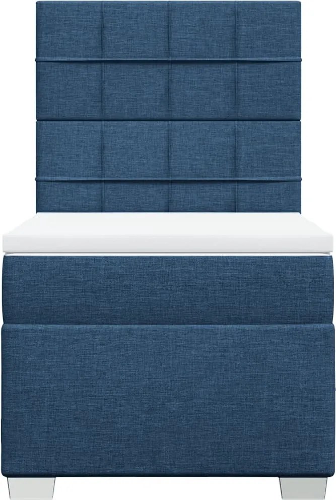 Box spring postel s matrací modrá 80x200 cm textil 3290321