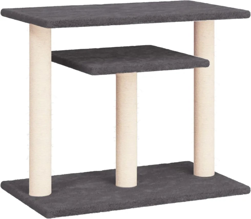 Škrabadlo pro kočky s plošinami tmavě šedé 62,5 cm 172048