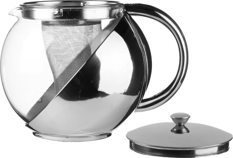 Konvice na čaj, čajová konvice, 1100 ml - chromovaná