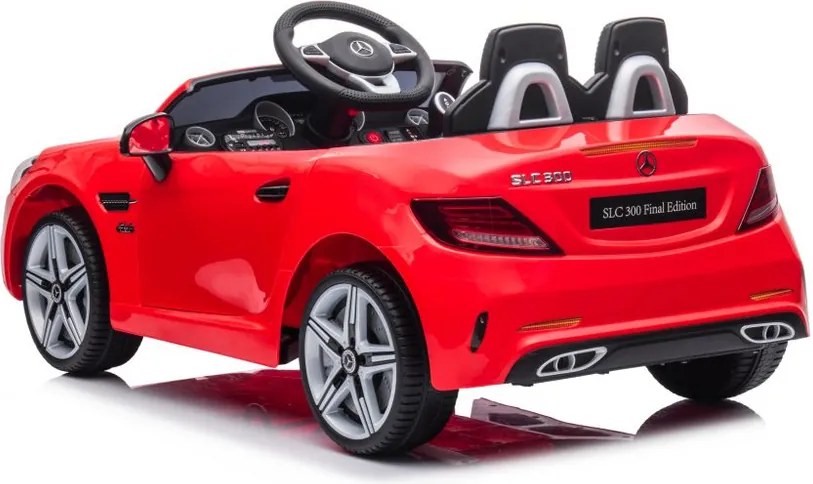 LEAN CARS Elektrické autíčko Mercedes SLC 300 LED MP3 červené