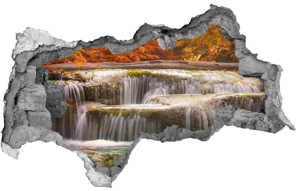 Wallmuralia Nálepka fototapeta 3D Vodopád podzim 95x73 cm