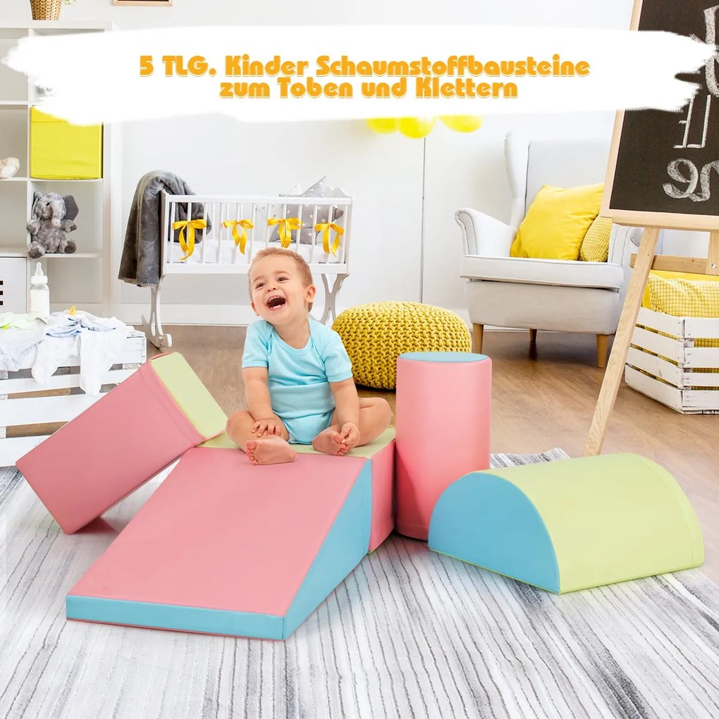 Costway 5 ks. Schaumstoffbausteine Riesenbausteine zum Toben und Klettern für