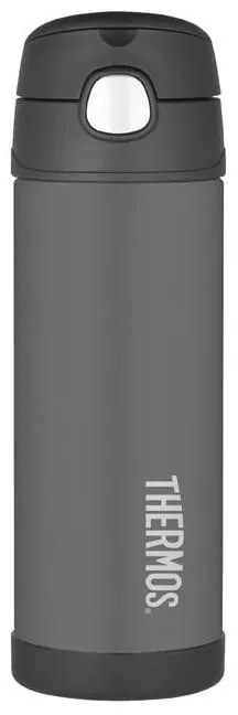 Thermos Dětská termoska s brčkem 470 ml Černá