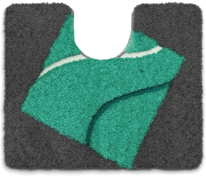 BATEX NIMA - Koupelnová předložka zelená Rozměr: 50x60 cm s výřezem pro WC