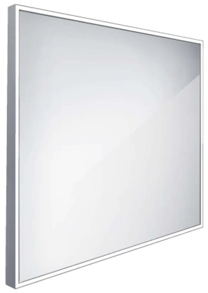 Nimco - Zrcadlo s LED osvětlením, 70x70 cm, hliník ZP 13077