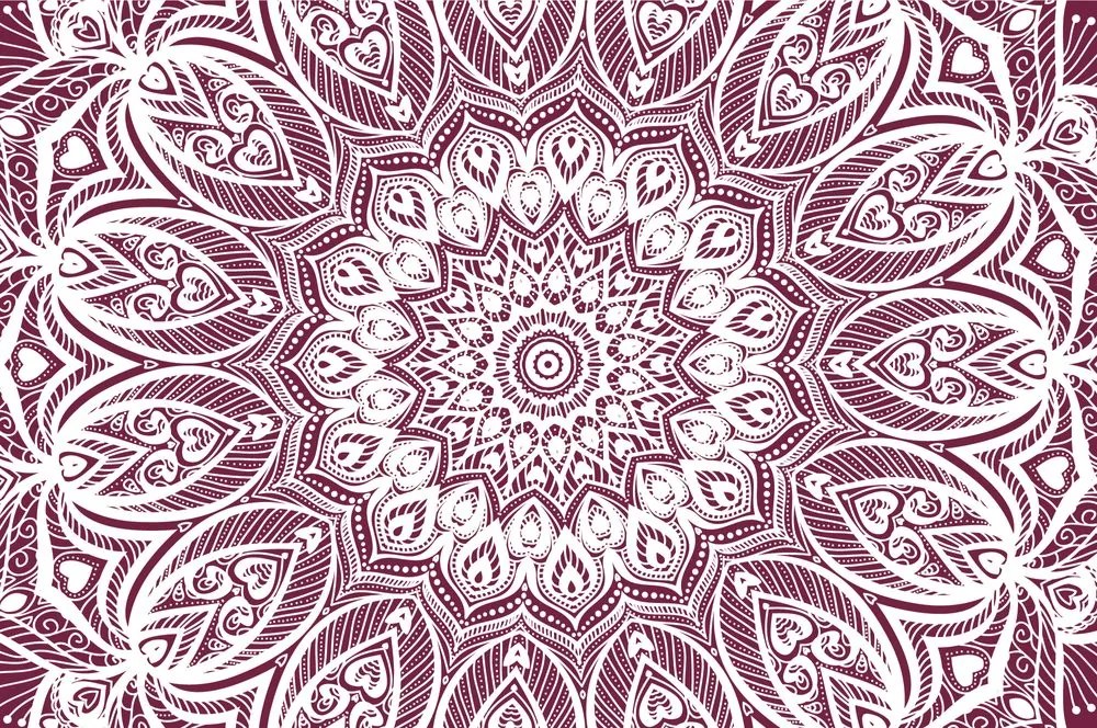 Tapeta Mandala harmonie na růžovém pozadí