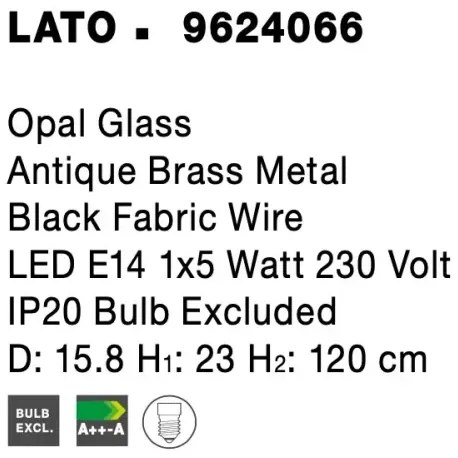 Retro lustr Lato 15 zlaté