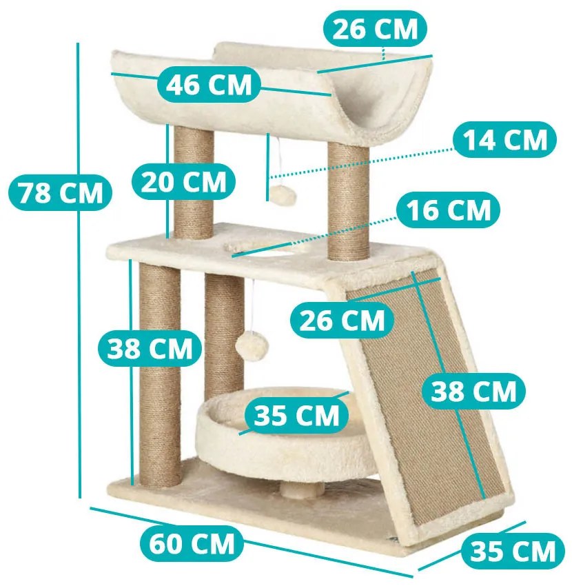 Prolézačka pro kočky, béžová