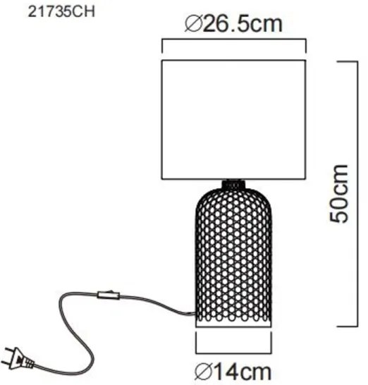 Globo 21735CH - Stolní lampa SOFIA 1xE27/60W/230V béžová