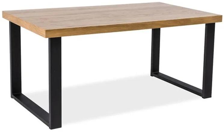 Jídelní stůl z přírodní dýhy v moderní barvě dub 150x90 cm KN524