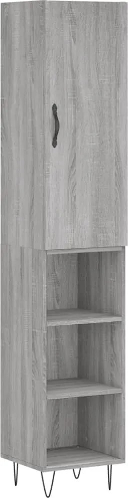 Skříň highboard šedá sonoma 34,5 x 34 x 180 cm kompozitní dřevo 3199015