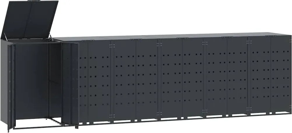 Box na 6 popelnic popelnic 414 x 79 x 117 cm ocel 3279986