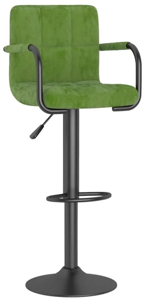 Petromila Barové židle 2 ks světle zelené samet