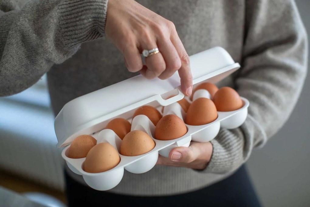 Úložná nádoba na vejce Eggs To Go bílá
