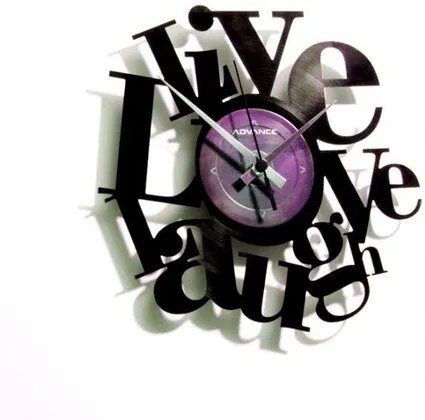 Discoclock 007 Live love laught nástěnné hodiny