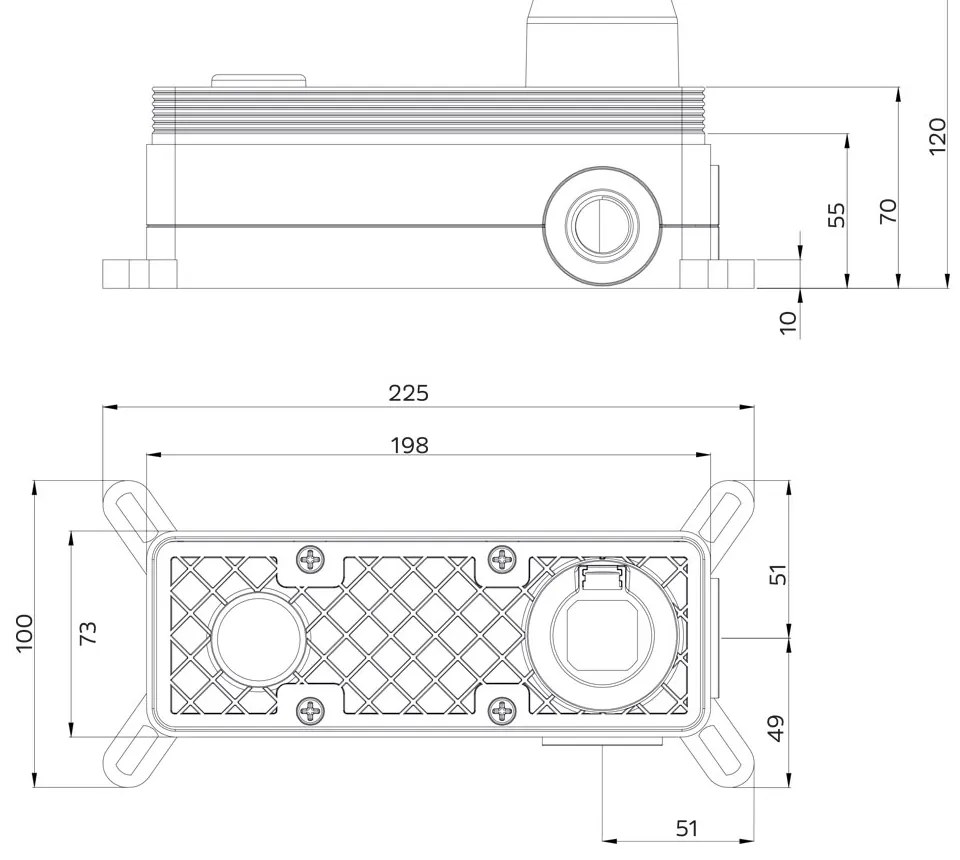Mereo Viana jednocestná podomítková baterie s ramínkem a oválným krytem mosaz chrom CBE60105BU