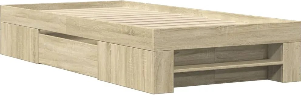 Rám postele bez matrace dub sonoma 90 x 190 cm kompozitní dřevo 3295522