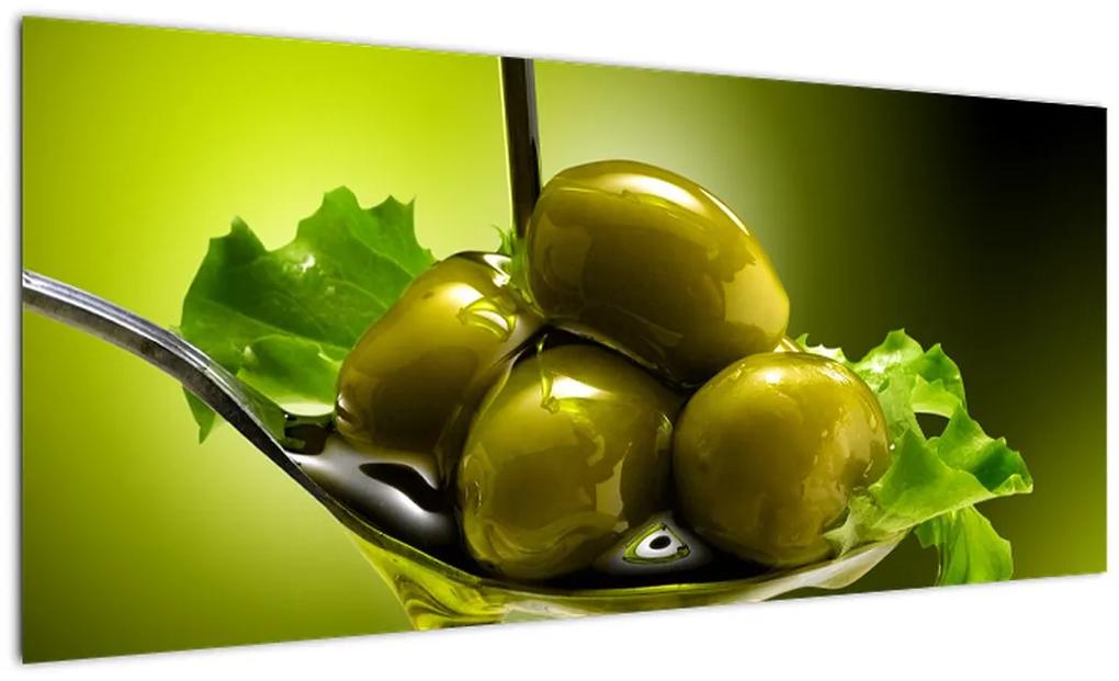 Obrazy do kuchyně - olivy (100x40cm)