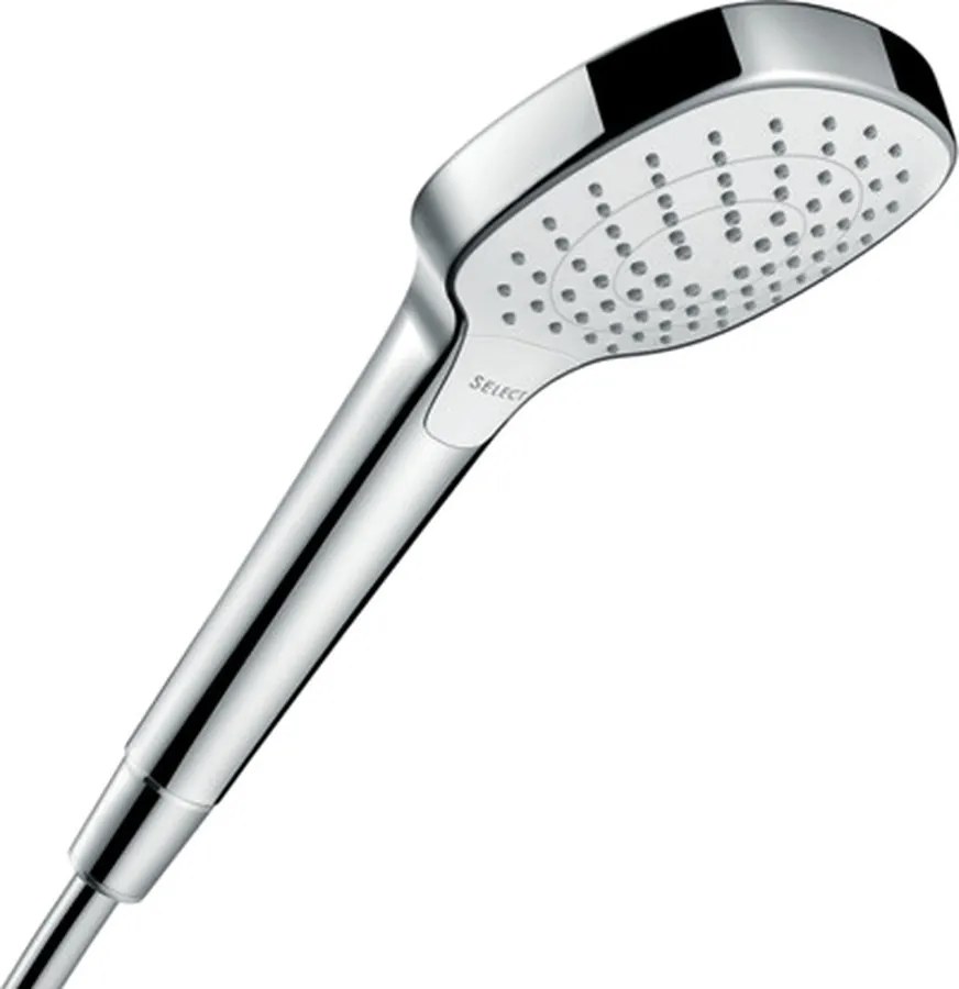 Hansgrohe Croma Select E, ruční sprcha Vario EcoSmart 9 l/min, bílá/chromová, HAN-26813400