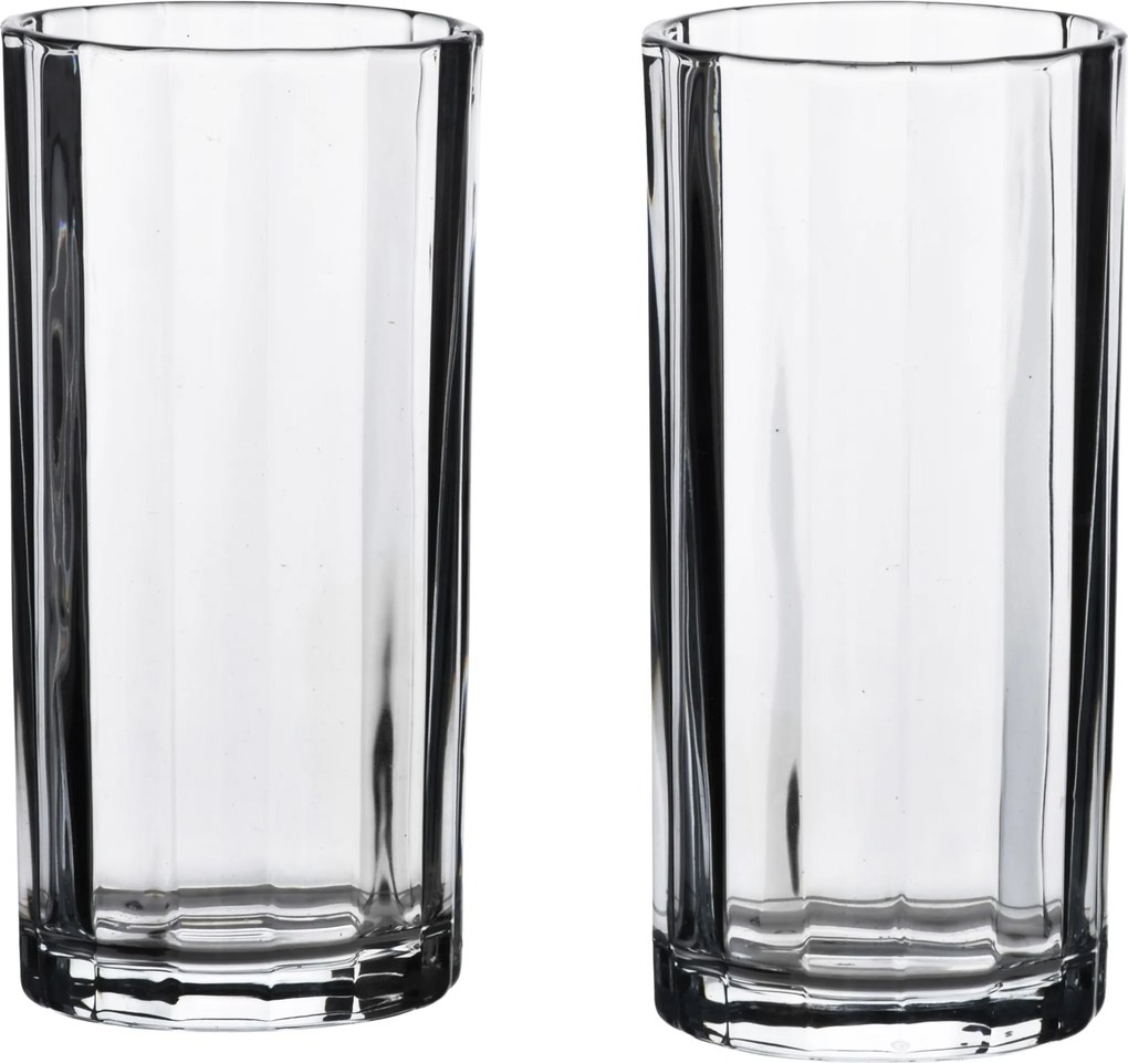 Sada 4 ks vysokých sklenic ELISE STRIPES 360 ml čirá