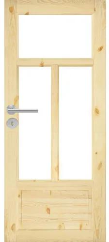 Archo - Dvoukřídlé dřevěné dveře sukaté z borovice SK 105474