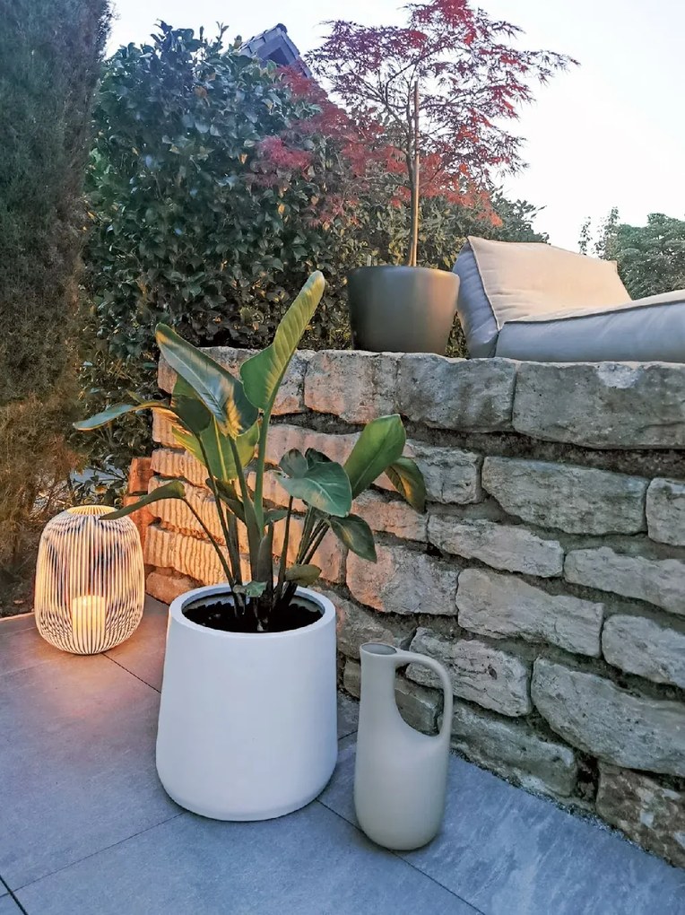 Květináč VEKRA, výška 40 cm, sklolaminát, bílý