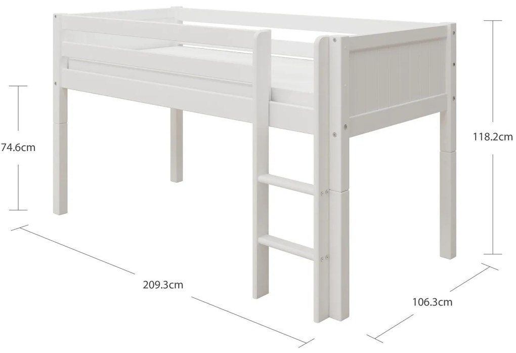 FN Vyvýšená postel Romantic 454 bílá
