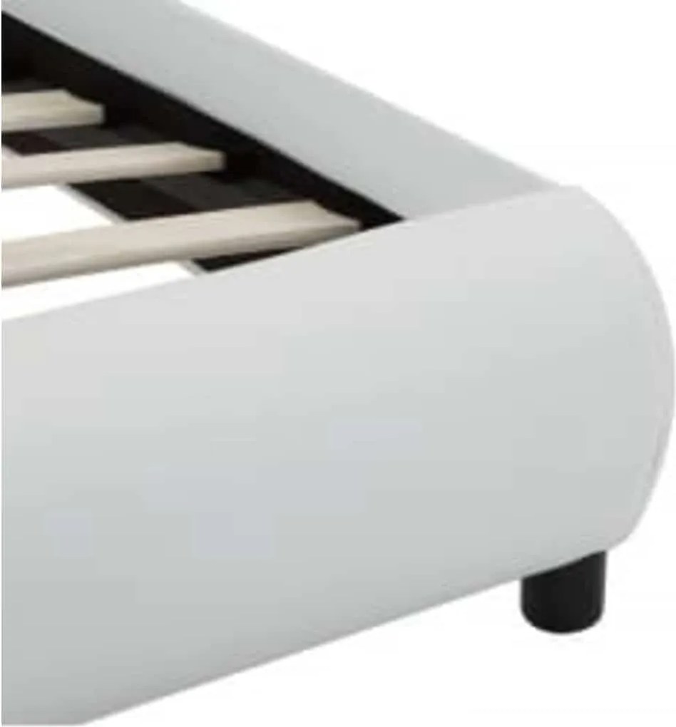 Rám postele s LED světlem bílý umělá kůže 100 x 200 cm 285487