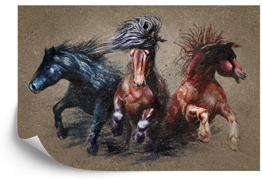 Fototapeta Tři Běžící Koně Samolepící tapety 312x219
