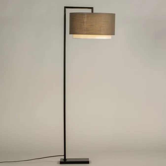 Stojací designová lampa Pallas Soffito Taupe and Black