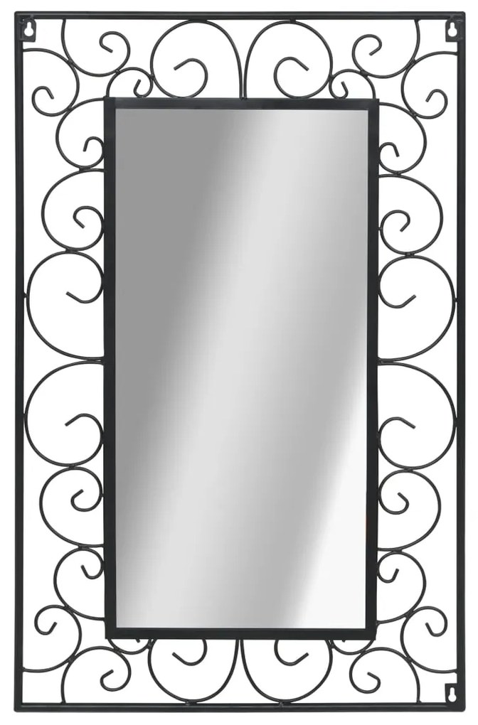 245921 vidaXL Nástěnné zrcadlo obdélníkové 50 x 80 cm černé