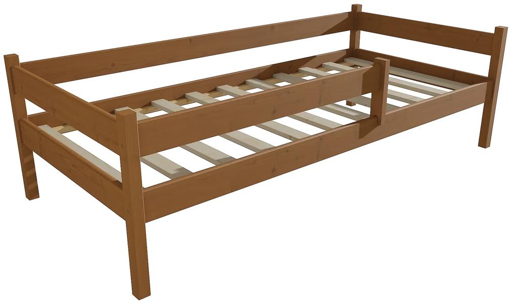 Vomaks Dětská postel DP 027 se zábranou Rozměr: 80 x 160 cm, Barva: moření olše