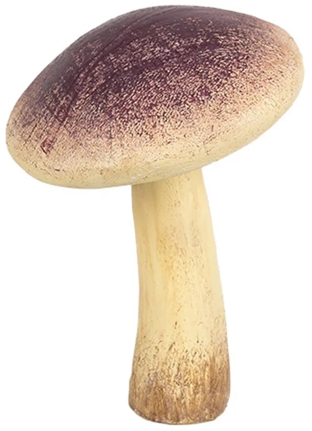 Béžovo-fialová dekorace houba Mushroom - Ø 9*12 cm