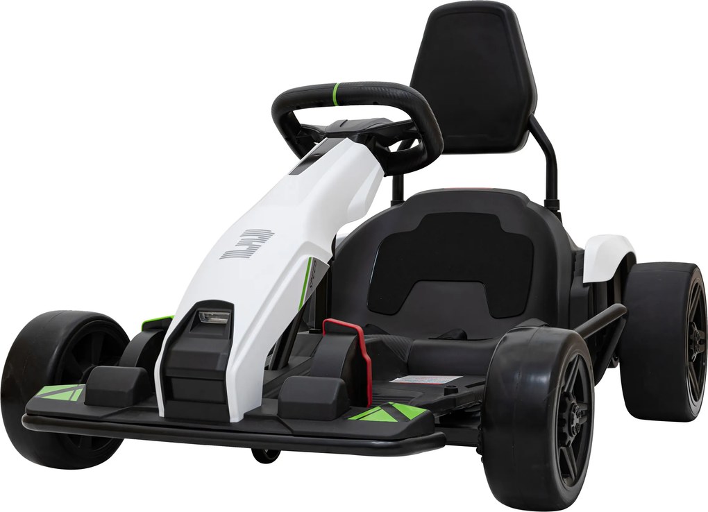 Ramiz Dětská motokára na baterie Fast 3 Drift bílá + funkce driftu + motory 2x150W + LED rádio + pásy
