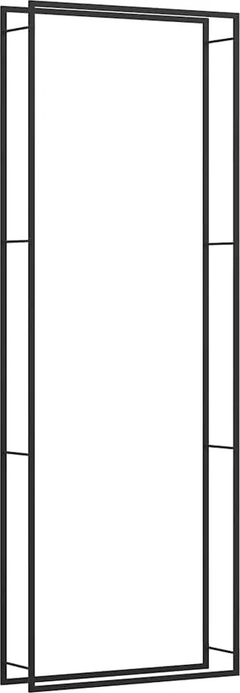 vidaXL Stojan na palivové dřevo matný 110x28x312 cm ocel [350312] Barva: Černá
