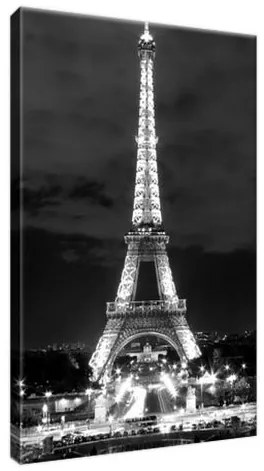 Obraz na plátně Eiffelova věž černo-bílá 20x30cm 518A_1S