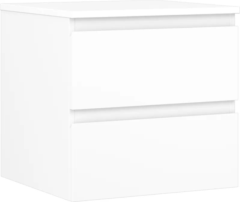 Mexen Orio, koupelnová skříňka 50 cm s horní částí, 2 zásuvky, bílá matná, 91A10-05047-2-BFFC01