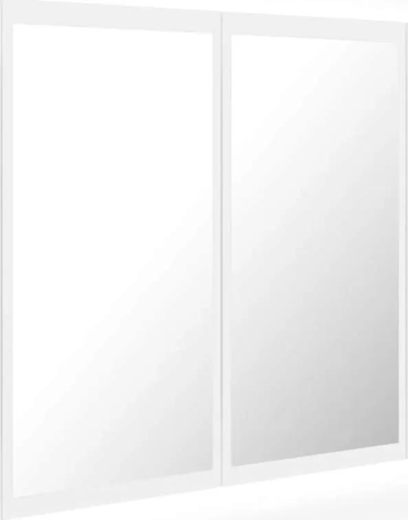 vidaXL LED koupelnová skříňka se zrcadlem 60 x 12 x 45 cm akryl [804956] Barva: hnědý dub