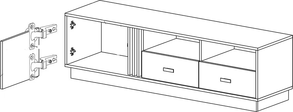 Obývací stěna ALLMO | sestava C | 5 dílů | 335 cm + stolek 90x70 cm | dub estana/antracit