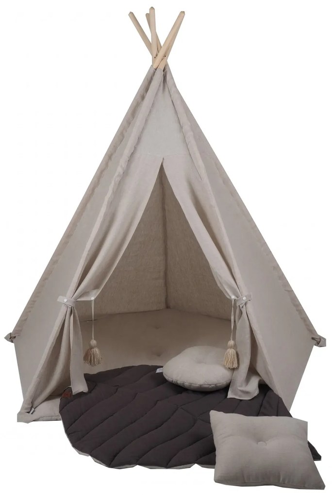 Vigvam design Teepee My Linen World, Natur - PĚTIÚHELNÍKOVÉ BEZ DOPLŇKŮ