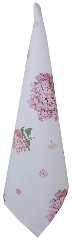 Bavlněná utěrka s květy hortenzie Vintage Grace II - 50*70 cm