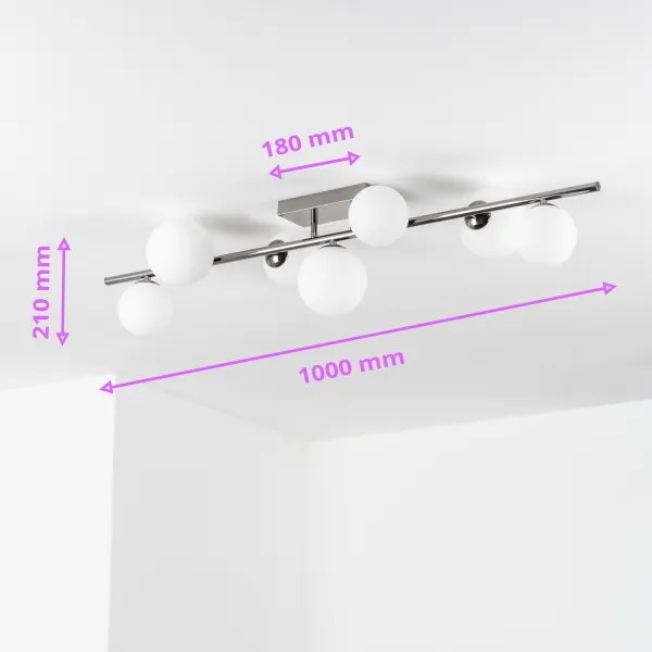 Brilagi - LED Přisazený lustr MILLA 7xG9/3W/230V černý chrom/bílá