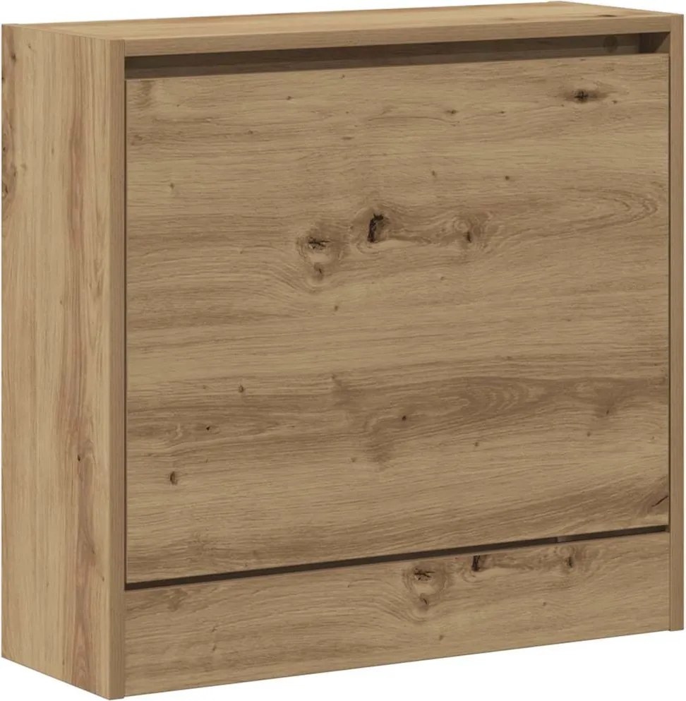 botník, výklopný, kompozitní dřevo, 57x60x21 cm, dub artisan, Dekorino BB20260034