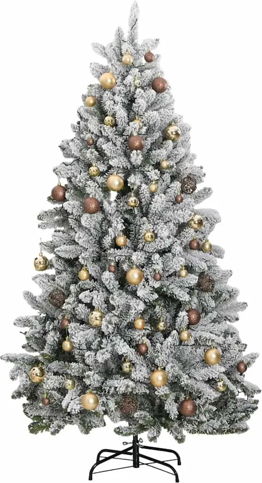 Umělý sklápěcí vánoční stromek s 300 LED a koulemi 270 cm 3210141