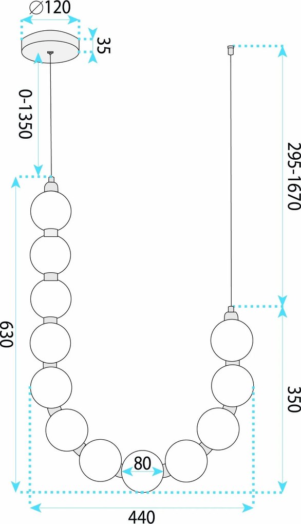Toolight Rea, Závěsné stropní LED svítidlo LHJ119-CP kartáčované zlato, OSW-03257