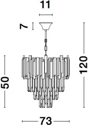 Závěsné svítidlo NOVA LUCE GRANE E14 9050110 bez žárovky